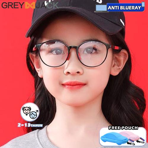Promo Grey Jack Kacamata Anak Antiradiasi Blueray TR90 Model Bulat 2289 ...