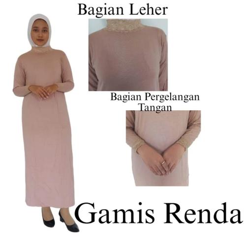 Jual Gamis Renda Wanita Dress Panjang Renda - Hitam - Kota Tangerang ...