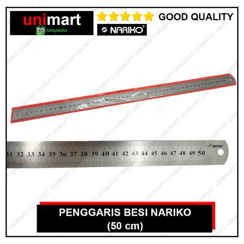 Jual Penggaris Besi Nariko 50 cm / Penggaris Stainless / Garisan Besi ...