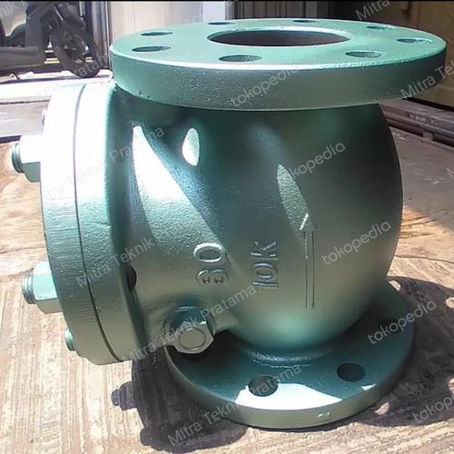 Jual Swing Check Valve Cast iron TOYO Flange JIS 10K 4" inch DN100 ...