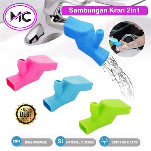 Jual Sambungan Kran Air Silikon Faucet Extender 2in1 Sambung Keran ...