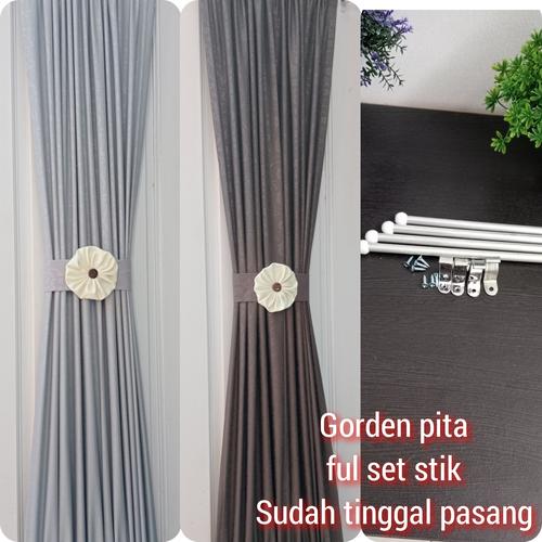Promo gorden fullset gorden jendela kupu kupu full set stik Curtain ...