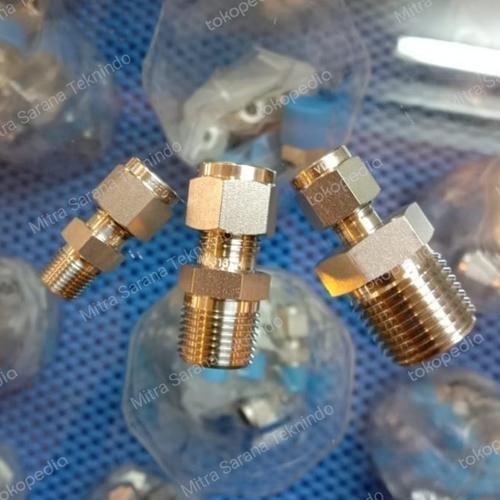 Jual Male Connector Konektor Lurus Tubing Stainless 316 12mm x 1/4 Npt ...