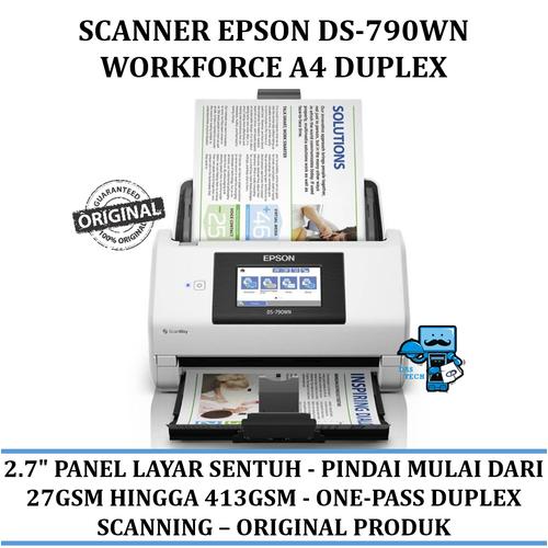 Promo Scanner Epson DS-790WN WorkForce A4 Duplex - Original Cicil 0% 3x ...