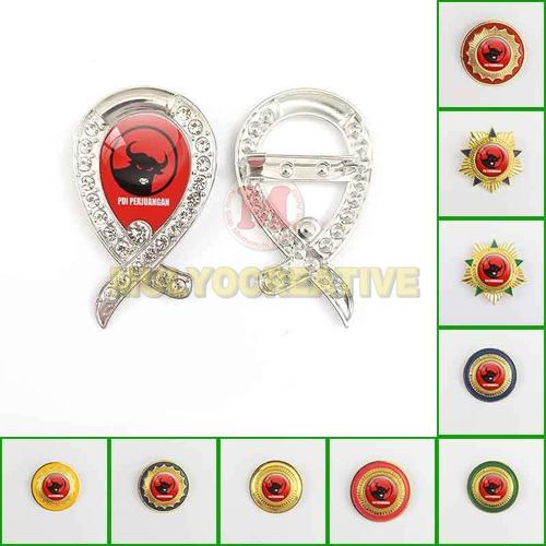 Jual Pin PDIP Pin Bros Logo Partai PDI Perjuangan Model Premium ...