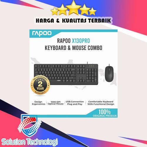 Jual Rapoo X130 Pro Combo Keyboard & Mouse X130Pro Original Garansi ...