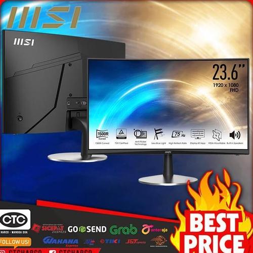 Jual Monitor Led Msi Pro Mp242C Curved - Fhd, 75Hz, 1Ms, Speaker, Hdmi ...