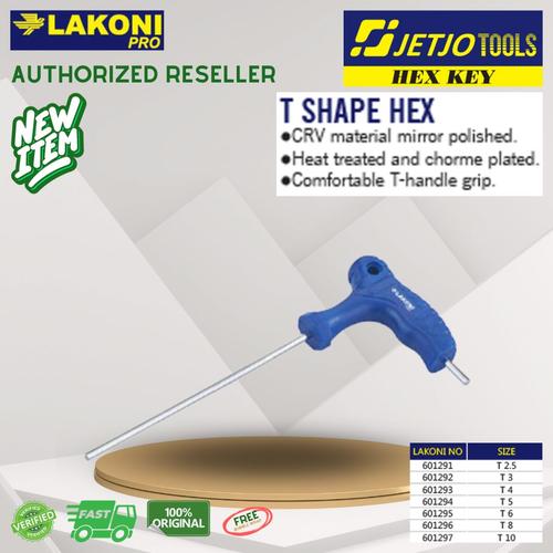 Jual JETJO TOOLS Lakoni Pro Kunci L Model T Shape Hex Berkualitas Kokoh ...