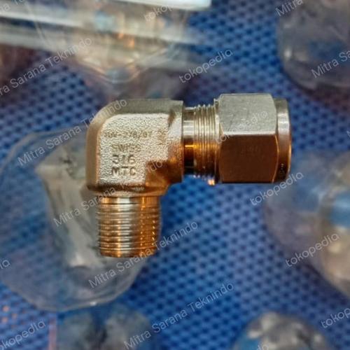 Jual Male Elbow Connector Konektor Tubing Stainless 316 6mm x 1/4 Npt ...