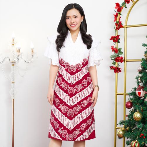 Jual Batik Kultur Dress - HVLS - Brave Red White Parang - XS - Kota ...