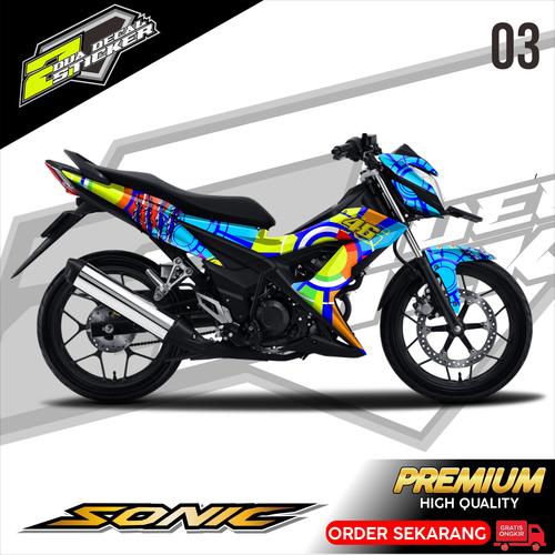 Jual sticker motor sonic full body DS 03 - Biru - Kab. Pati - DECAL ...