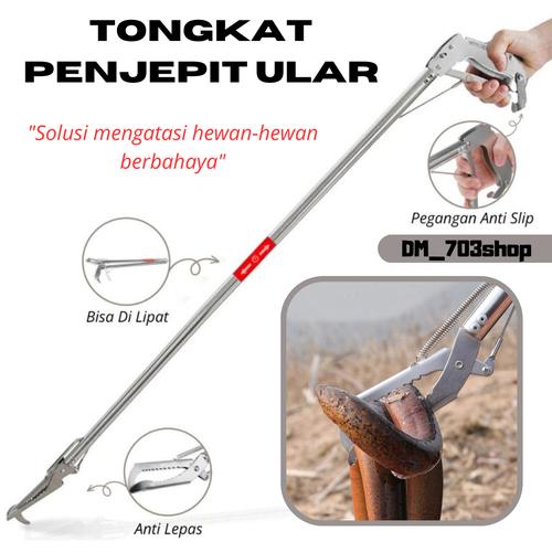 Jual 120CM, 2M Tongkat Alat Penjepit Penangkap Pengait Ular Tongkat ...