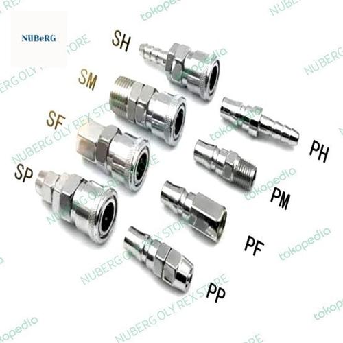 Jual QUICK COUPLER ANGIN SP 20, SP 30, SP 40 / PU TUBE 8MM, 10MM, 12MM ...