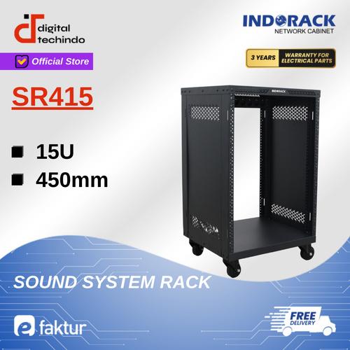 Promo SR415 Audio Rack 15U INDORACK Depth 450mm Audio Sound System Rak ...