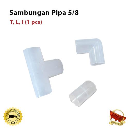 Jual Sambungan Pipa Aquarium Bening 5/8 Shock Sok Pipa Knee KENI T, L ...