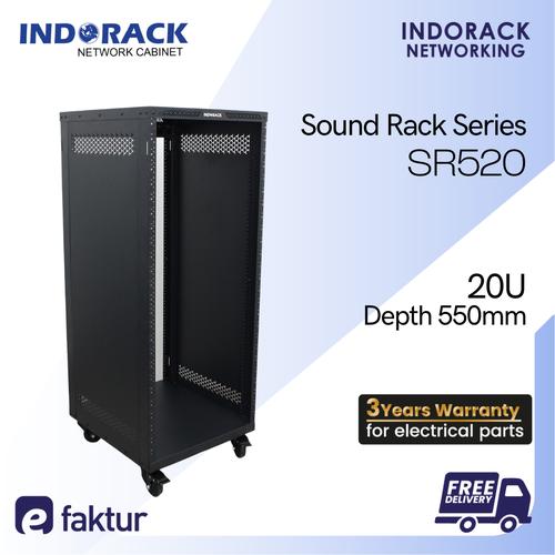 Jual INDORACK Audio Rack 20U Depth 550mm Rak Audio Sound System Mixer ...