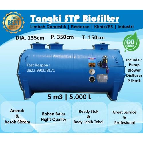 Jual Silinder/tangki air 5 m3 Septictank Tangki IPAL/ Tangki STP - Kota ...