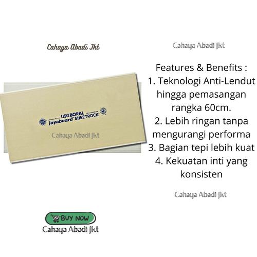 Jual GIPSUM JAYABOARD / GYPSUM JAYABOARD 12MM (1,2 X 2,4mm) - Jayaboard ...