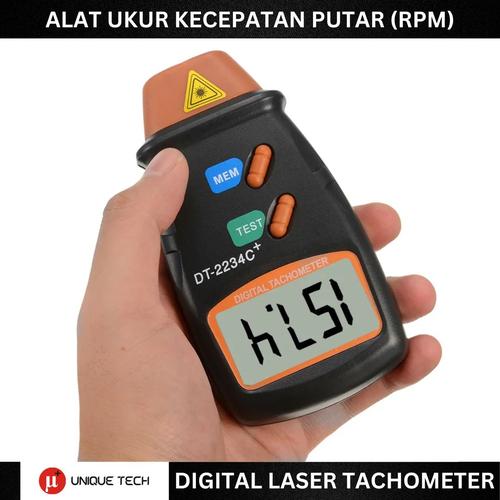 Jual TACHOMETER LASER DIGITAL RPM METER ALAT UKUR KECEPATAN PUTAR RPM ...