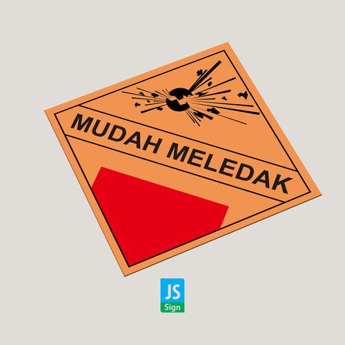 Jual STIKER SIMBOL LIMBAH B3 - MUDAH MELEDAK - Kota Malang - JS Sign ...