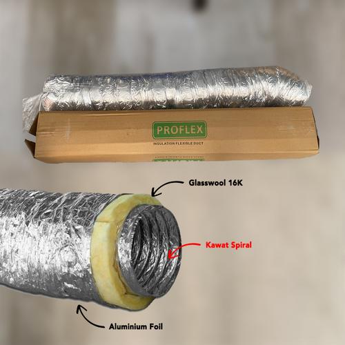 Jual Proflex Flexible Round Duct 4 inch 100mm - Non Isolasi / Insulated ...