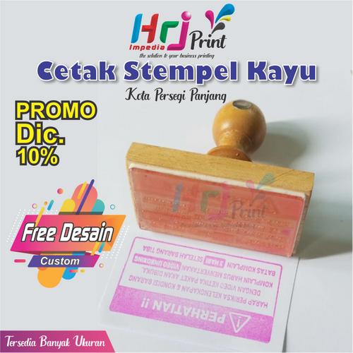 Jual Cetak Stempel Kayu Ukuran Bisa Custom Persegi Panjang | Cetak ...