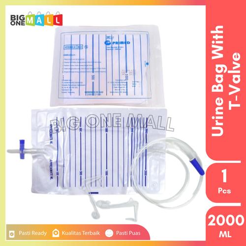 Promo Urine Bag OneMed T Valve 2 Liter, Kantong Kencing, Tempat Urin ...