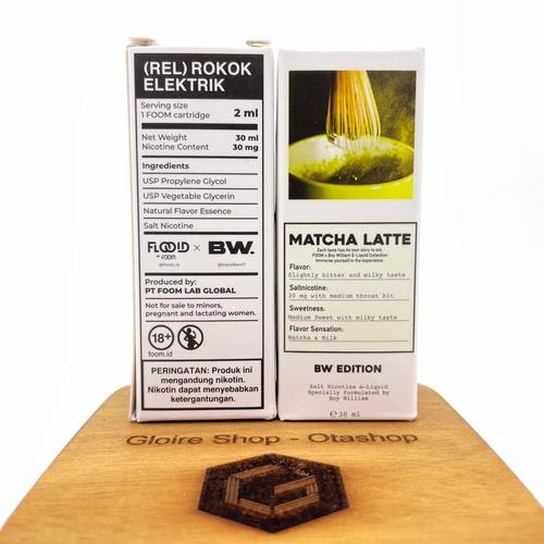 Jual SALT - Foom MATCHA LATTE 30ML 30MG by Foom x BW Boy William Liquid ...