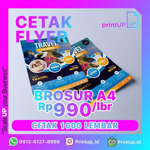 Jual CETAK BROSUR FLYER A4 OFFSET PRINTING | CETAK MURAH | ART PAPER ...