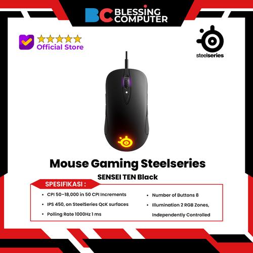 Promo Mouse Gaming Steelseries SENSEI TEN Black Cicil 0% 3x - Kota ...