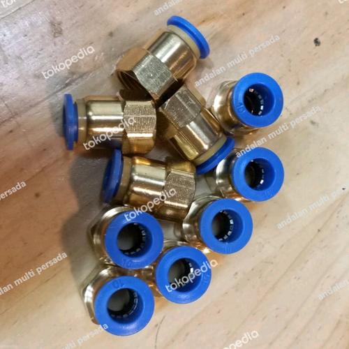 Jual PCF FITTING LURUS FEMALE PNEUMATIC SLIP LOCK DRAT DALAM TYPE MPCF 8MM - PCF 8-01 (1/8 ...
