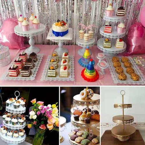 Jual Fontain Cake Tray 3 Susun Tier Cupcake Rak Susun Kue Roti Cake 3 ...