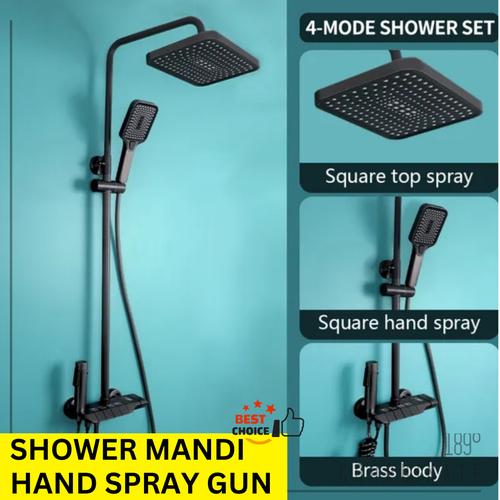 Jual SHOWER MANDI SET HITAM HAND SPRAY GUN HIDDEN FAUCET MODERN ...