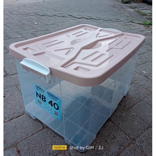 Jual Container Box NOBU 40 Liter Box Kontainer Kotak Tempat Penyimpanan ...