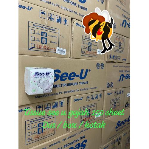 Jual TISSUE SEE U GAJAH 1 DUS KOTAK BOX Multipurpos Pop Up See-U -ISI ...