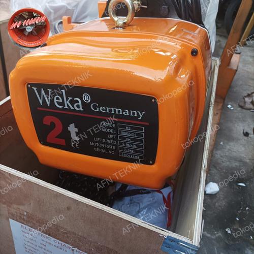 Jual Electrick chain hoist 2 ton x 12 meter WEKA 1 phase/ katrol ...