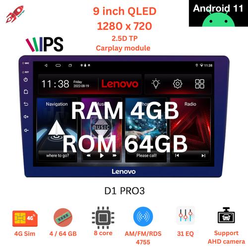 Promo Head Unit Android 9 inch IPS QLED Lenovo D1 Pro-3 Carplay 4G SIM ...