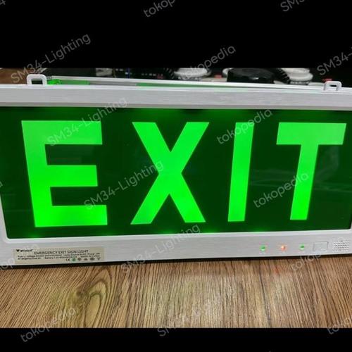 Jual Ready Lampu Exit Green Lampu Emergency Exit Hijau Acr Neon Sign ...