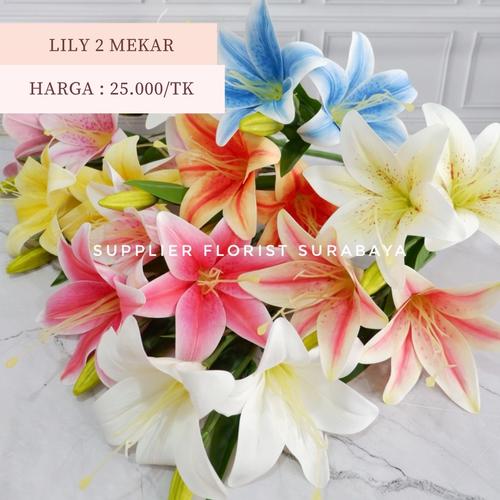 Promo LILY BUNGA PALSU LILY BAHAN LATEX REAL TOUCH TIGER LILY - KUNING1 - Kota Surabaya ...
