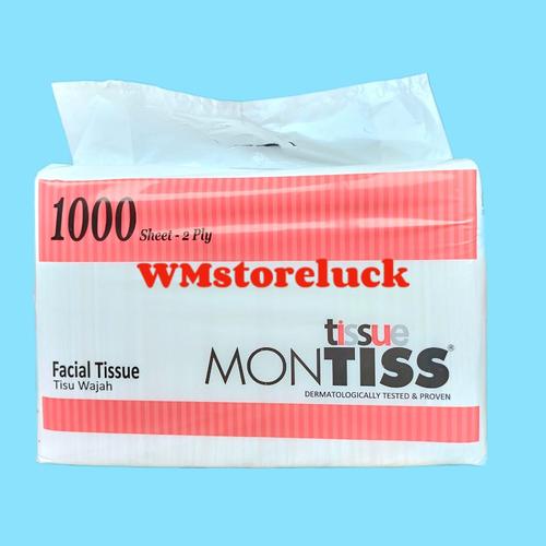 Jual MONTISS TISU 1000 sheet/montis tissue wajah serbaguna 2ply-1000 ...