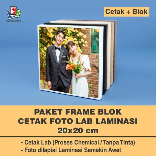 Jual Paket Cetak 20x20 Laminasi Frame Foto Blok - Photo Block - Cokelat ...