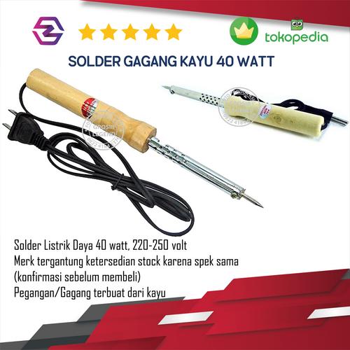 Jual Solder gagang kayu 40 watt solder listrik soldering iron - Kab ...