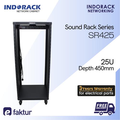 Jual INDORACK Audio Rack 25U Depth 450mm Rak Audio Sound System Mixer ...