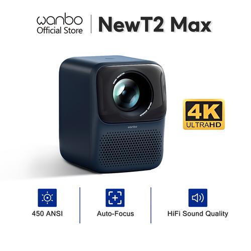 Promo Wanbo New T2 Max Projector 450 ANSI Lumens 1080P Decode 4K ...