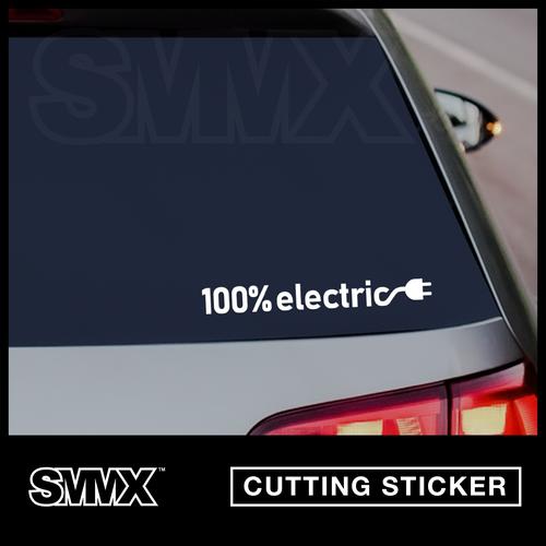 Jual Sticker stiker Cutting 100% electric untuk motor mobil listrik ...