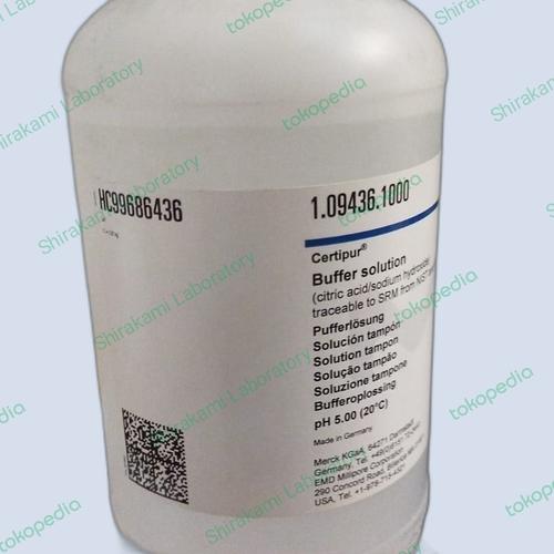 Jual Buffer Solution Ready for use pH 5.00 1 liter Merck kode 1.09436. ...