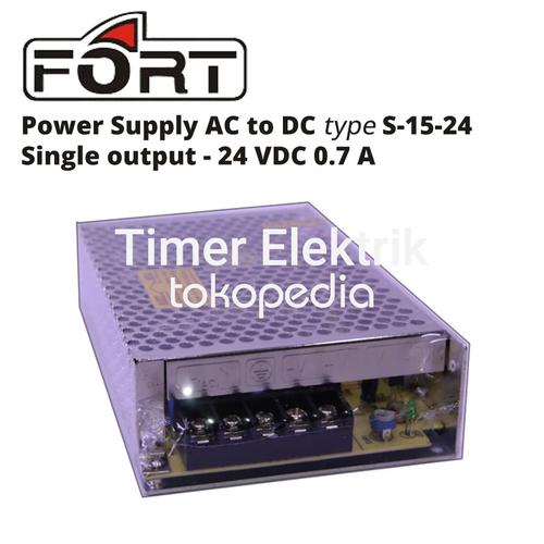 Jual Power Supply FORT S-15-24 single output 24VDC 0.7A - Jakarta Pusat ...