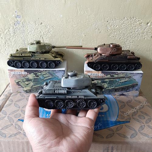 Jual Diecast Miniatur Tank T34 Mainan Tank Militer Kendaraan Perang ...