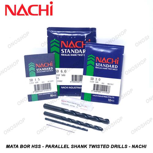 Jual Mata Bor HSS - Parallel Shank Twisted Drills - NACHI - (0,5 mm-13 mm) - 2 mm - Jakarta ...