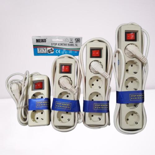 Jual Stop Kontak MEIKO 5 LOBANG, COLOKAN LISTRIK 3 METER - Kota Tangerang - Clover Lightning ...